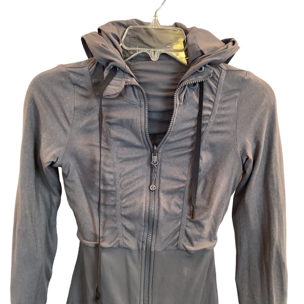 Lululemon Dance Studio Hooded Reversible Gray Jacket - Gem